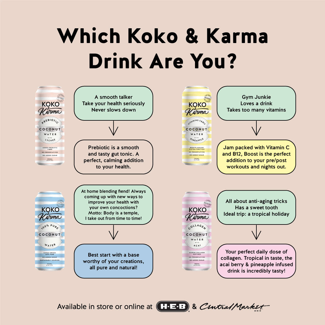 Koko & Karma, premium coconut water and added supplements. – Koko ...